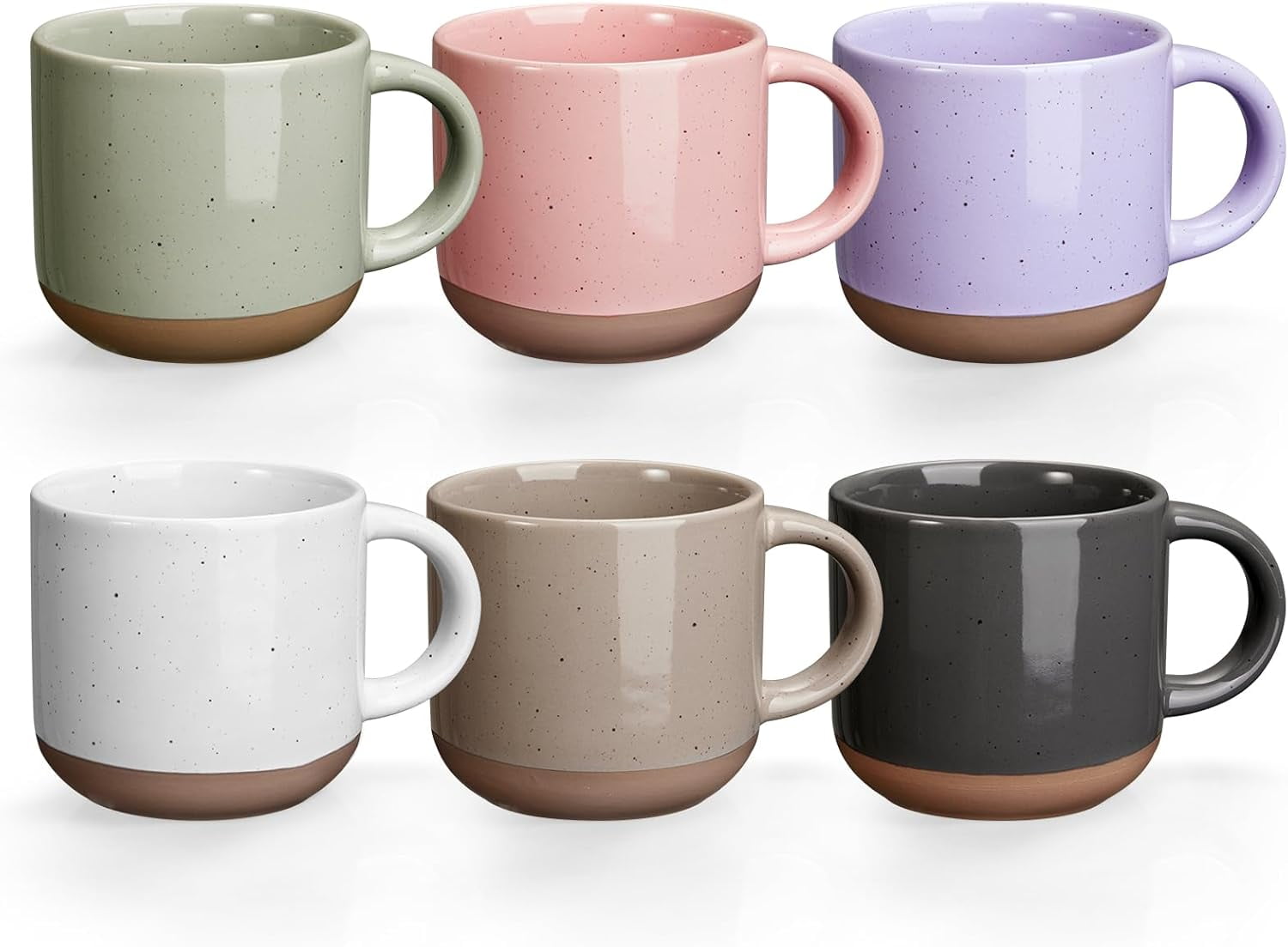 Color Ceramic Mini Espresso Cups Set of 6, 5 oz Expresso Mugs with ...