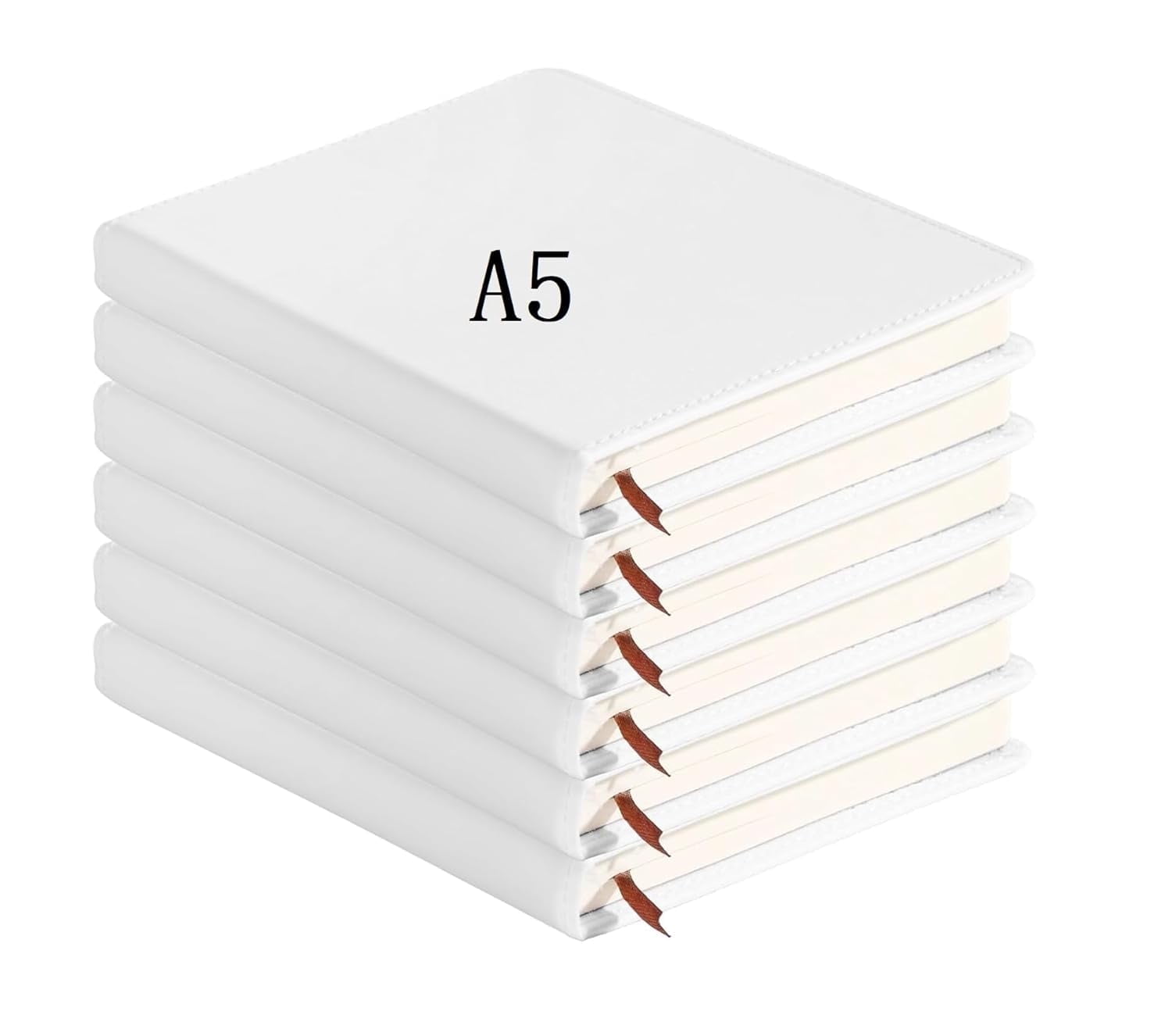 6 pieces A5 Sublimation Blank PU Leather Journal Notebooks for School ...