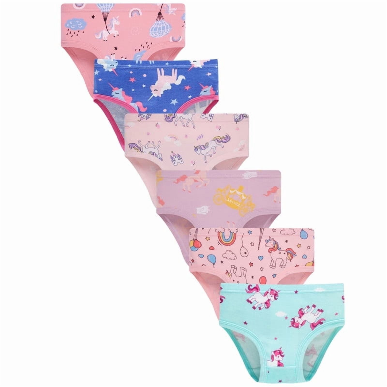 6 pieces The four seasons Little Girls' Soft Cotton Underwear Toddler ...