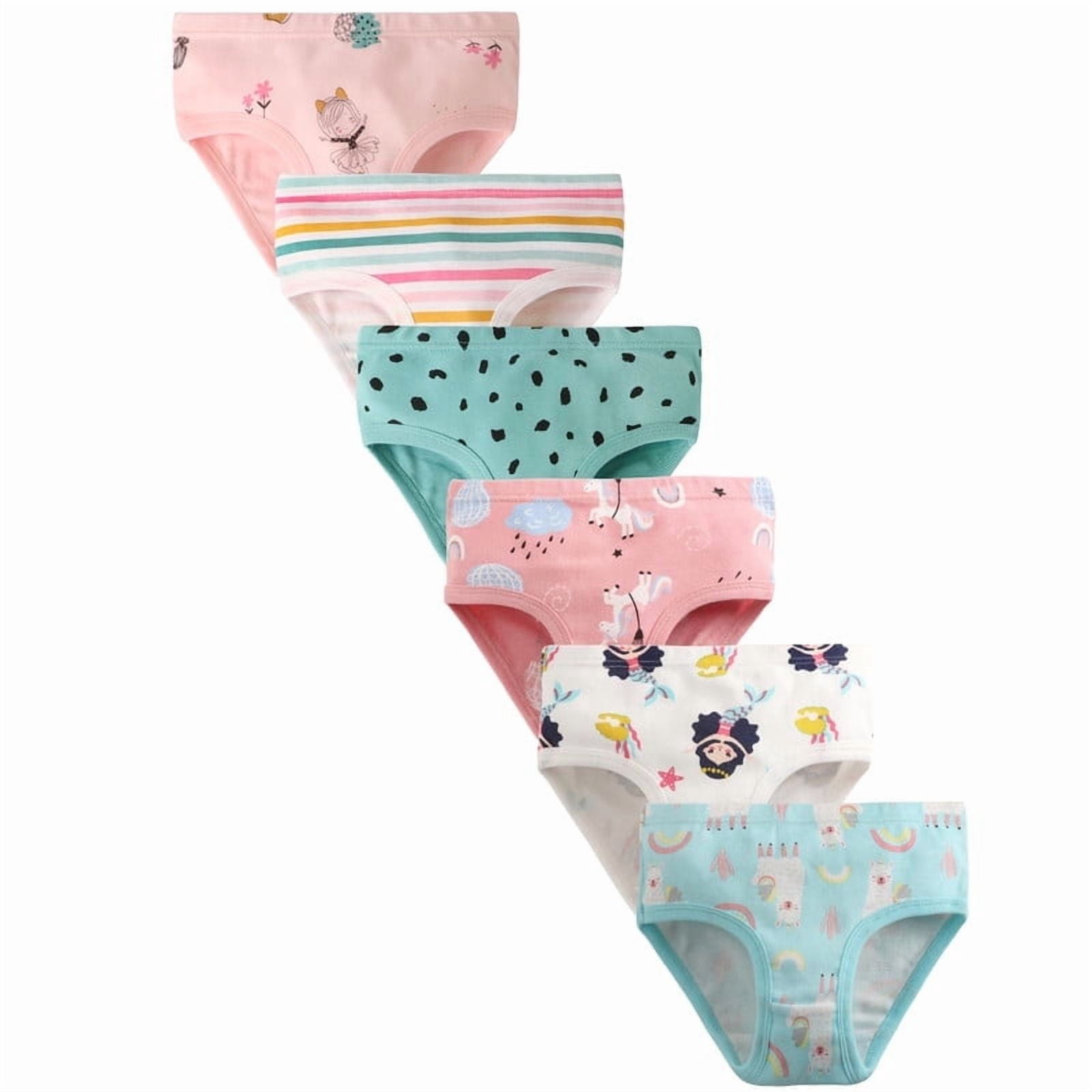 6 pieces The four seasons Little Girls' Soft Cotton Underwear Toddler ...