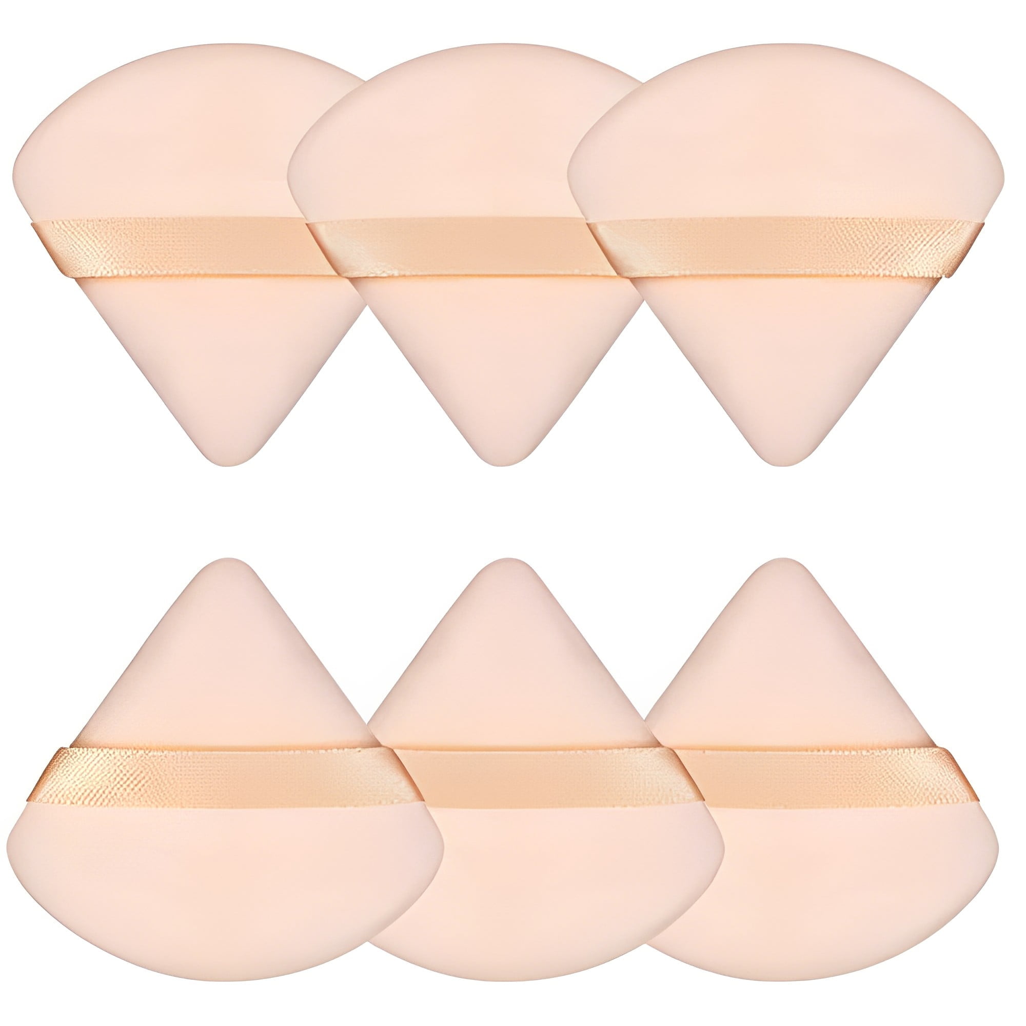 6 pieces face soft triangle makeup puff for loose powder mineral powder ...