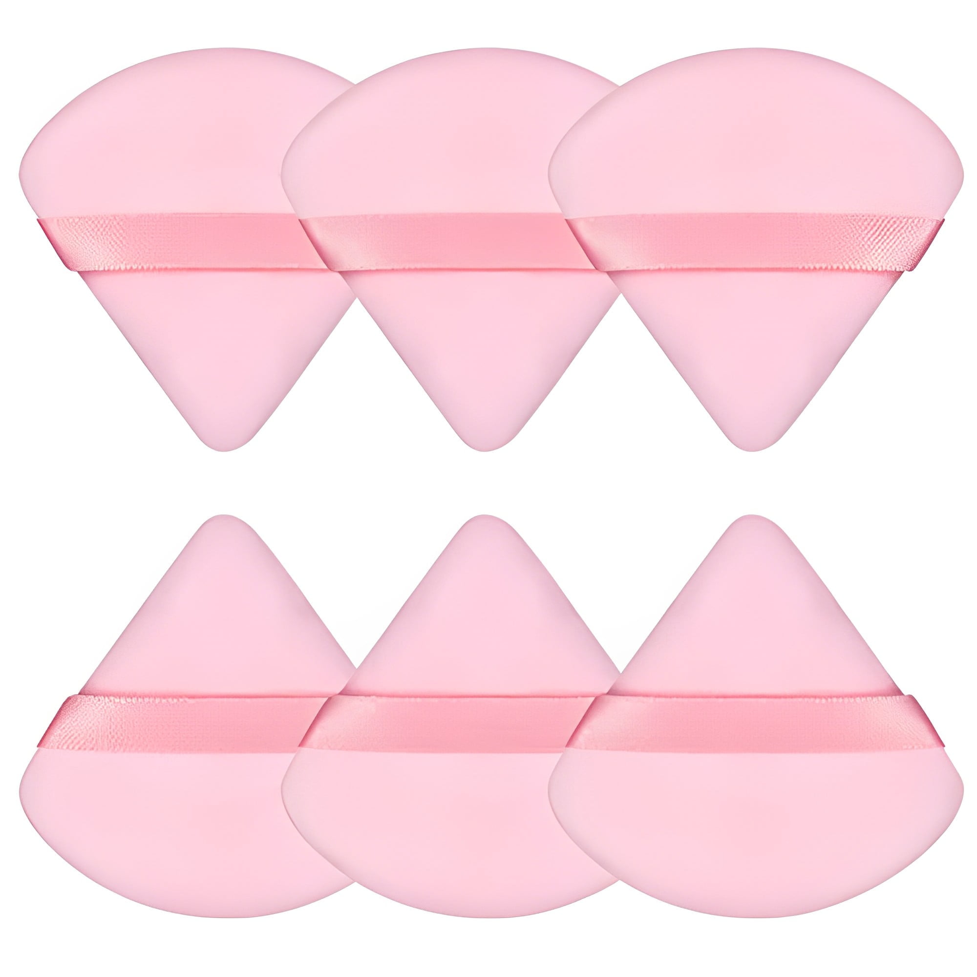 6 pieces face soft triangle makeup puff for loose powder mineral powder ...