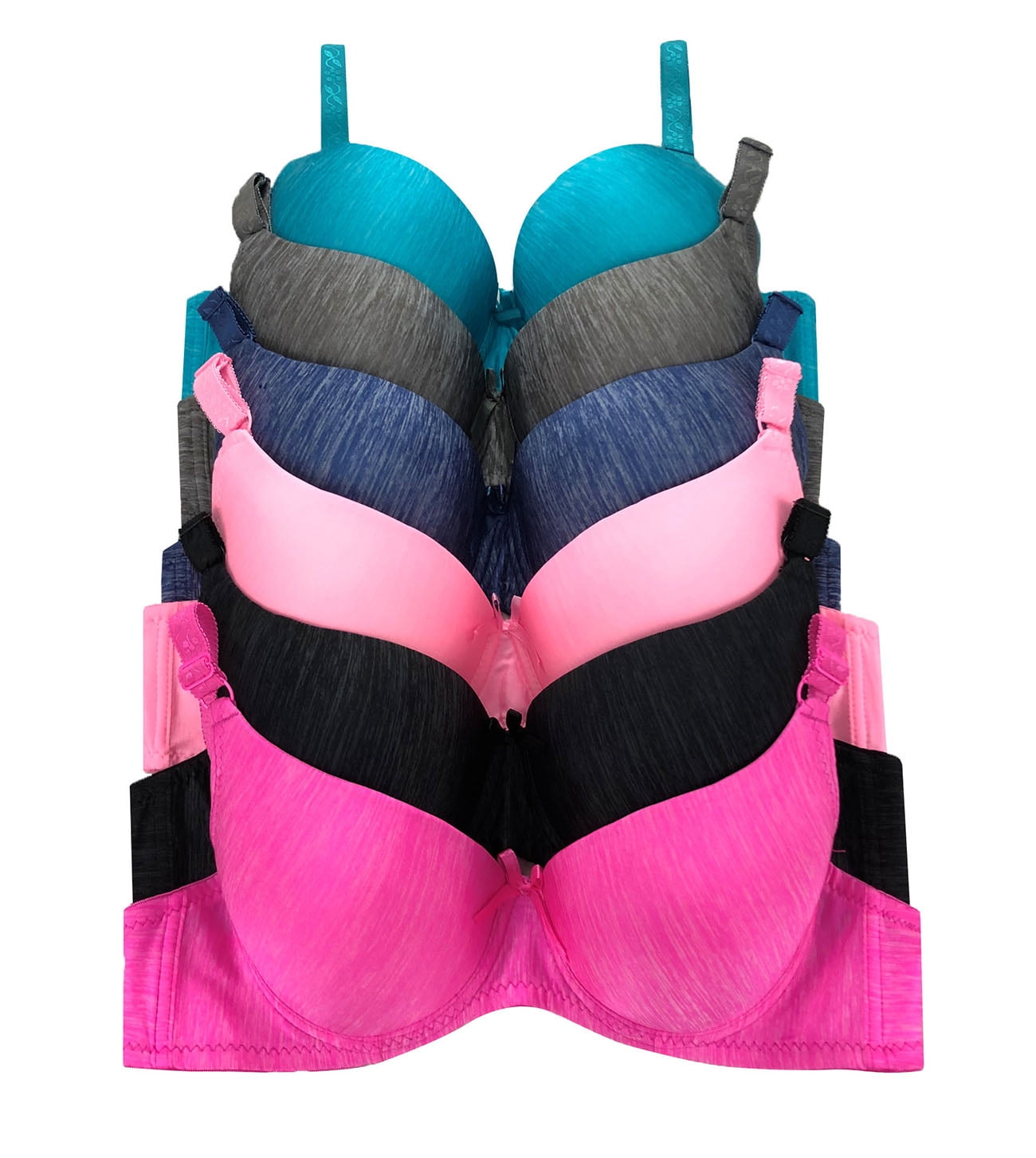 6 pieces of Pushup Underwired Lace Lady's Gentle Push Up Bra A B C Cup ...