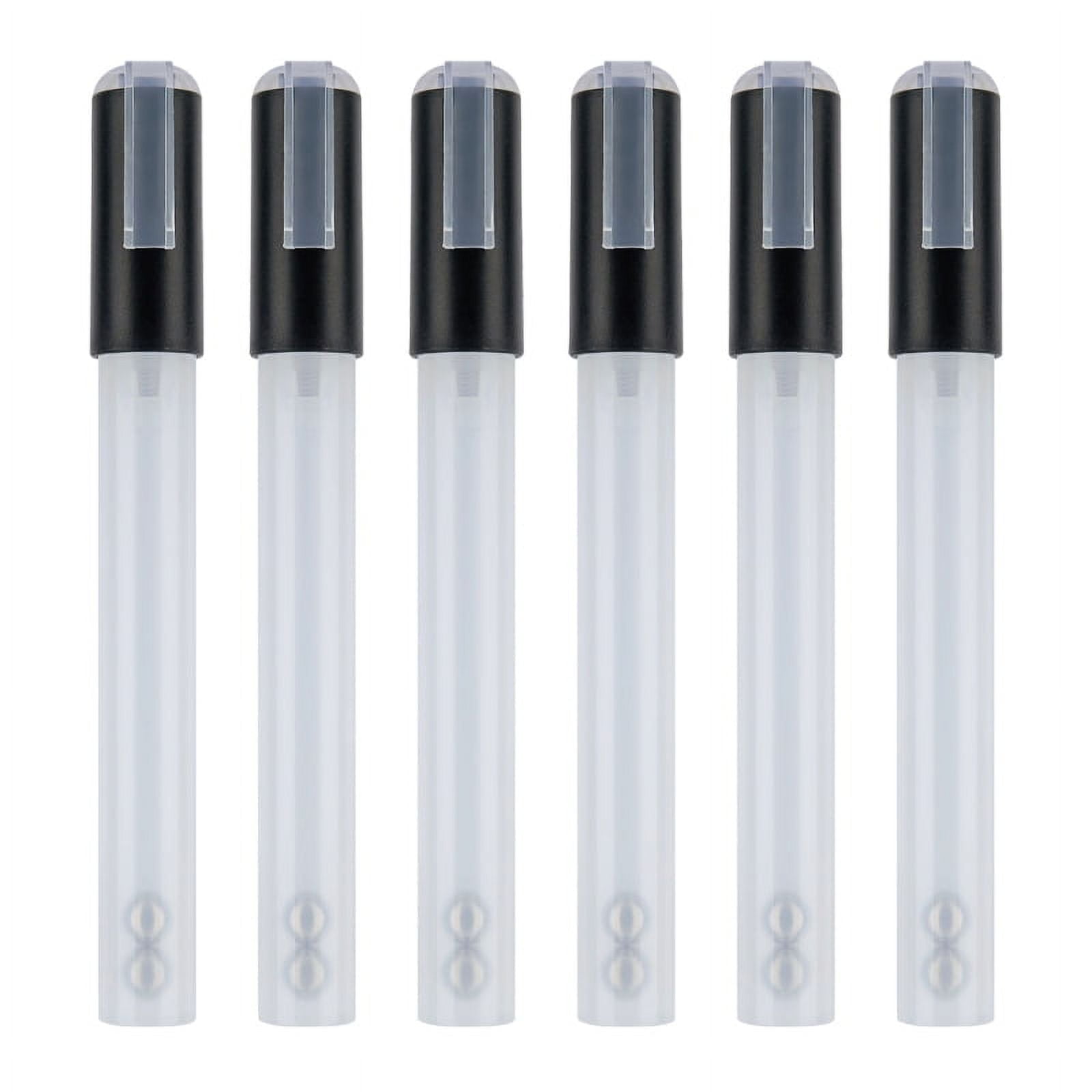 6 pieces refillable paint pens blank paint marker empty acrylic paint ...