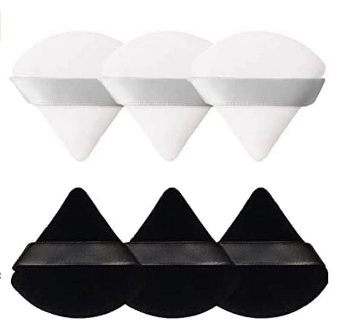 6 pieces of velvet triangle powder puff facial soft makeup powder puff ...