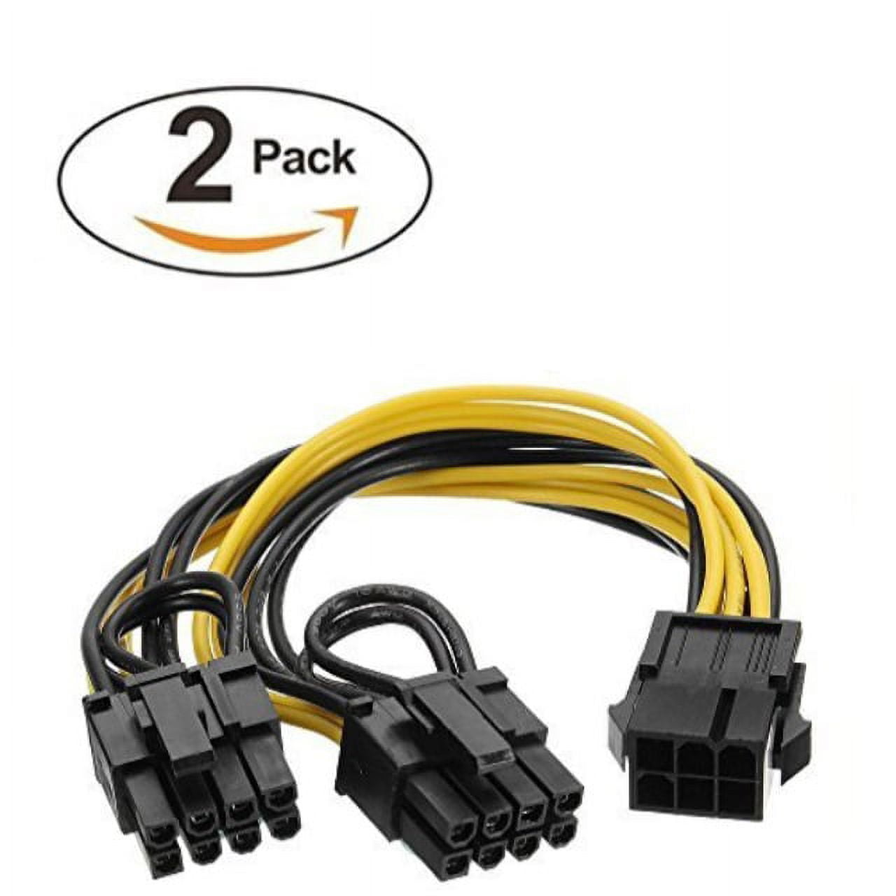 6 pin to dual pcie 8 pin (6+2) graphics card pci express power adapter ...