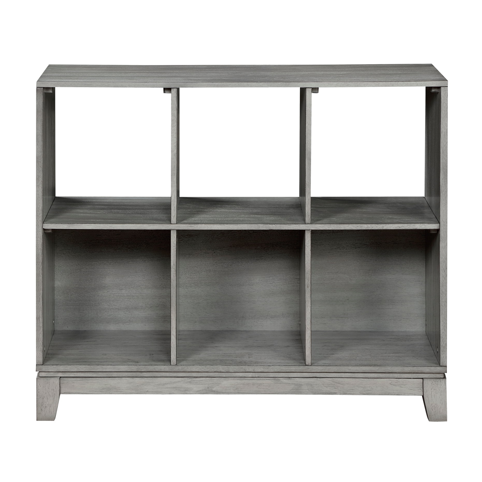 6-shelf Bookcase In Gray, Wood Furniture For Bedroom, Living Room, Home ...