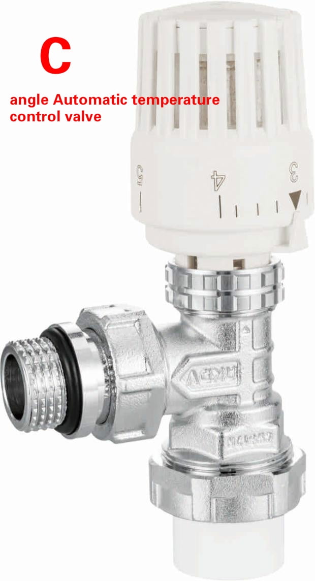 6 sizes angle type manual temperature control valve Automatic ...