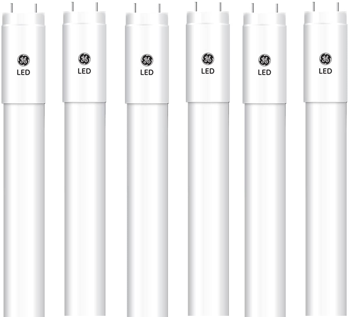 (6 tubes) GE 35798 LED Tube T8, 48 inch Plug and Play Type A, Frosted ...