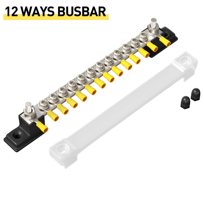 6-way 12-way RV Yacht Single DC 150A High Current BusBar Car Straight ...