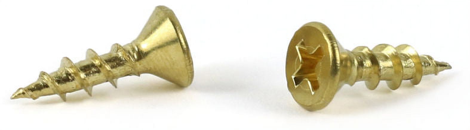 #6 x 1/2" Deep Thread Wood Screws / Phillips / Flat Head / Steel ...