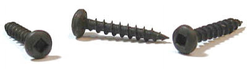 #6 x 1/2" Deep Thread Wood Screws / Square / Pan Head / Steel / Black ...