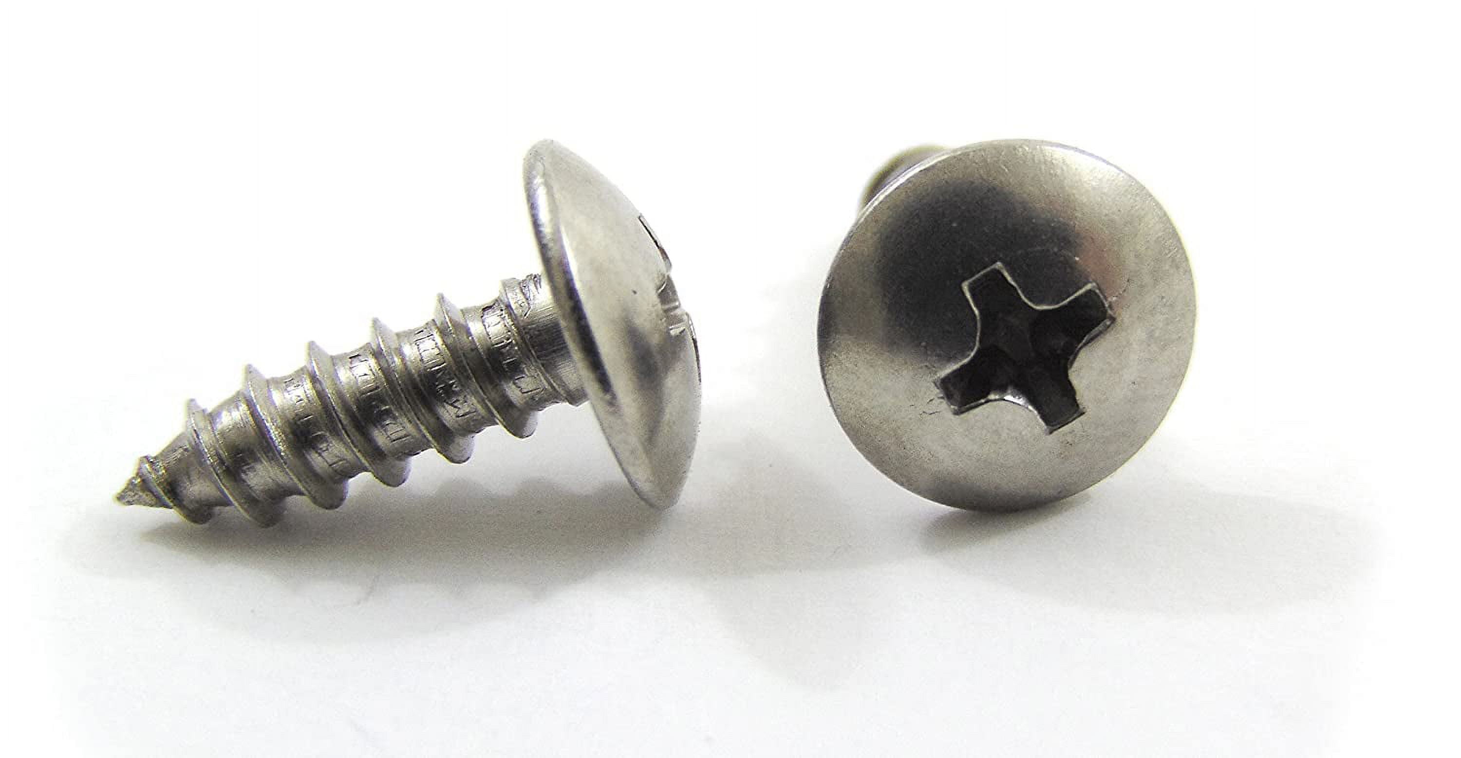 6 x 1/2" Stainless Truss Head Phillips Wood Screw (100pc) 18-8 (304 ...