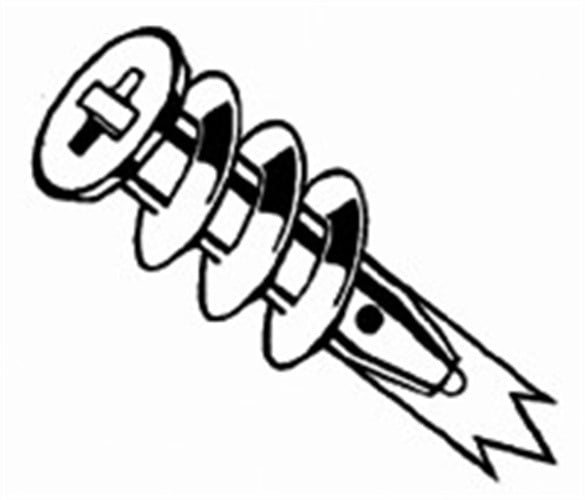 #6 x 1-5/16" Plastic E-Z Ancors Wall Anchors WAP-024 (100 pcs ...