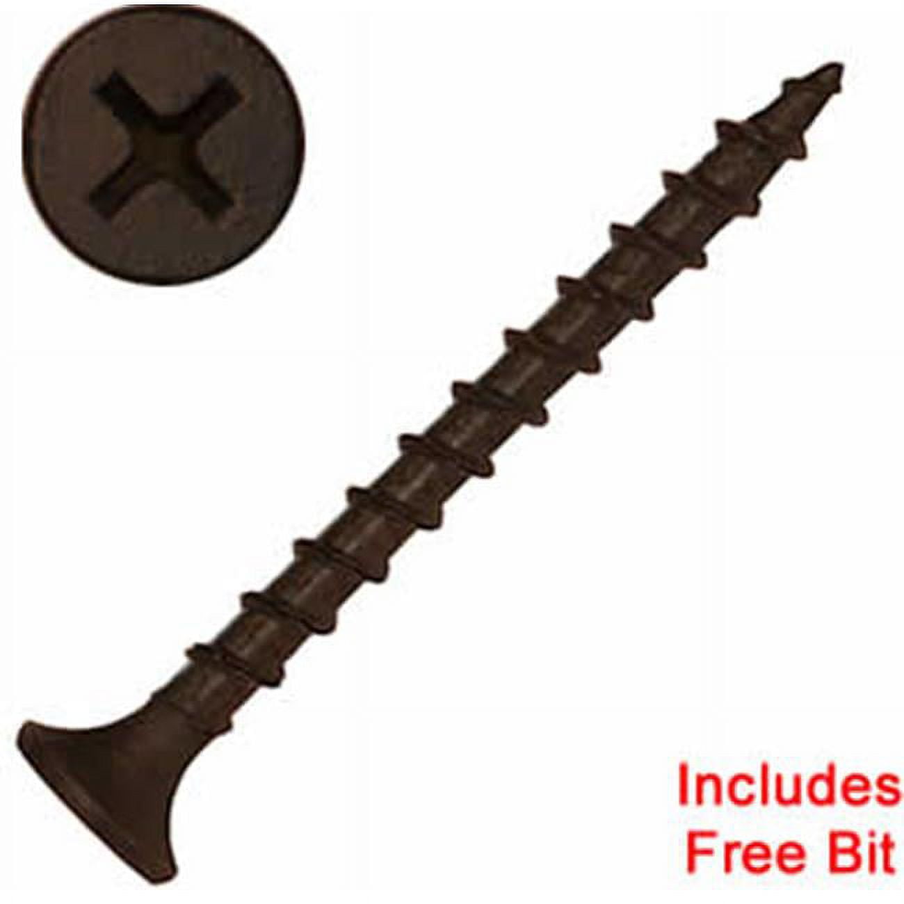 6 x 1.62 in. Phillips Bugle Head with A Phosphate Coating 2 Bit ...