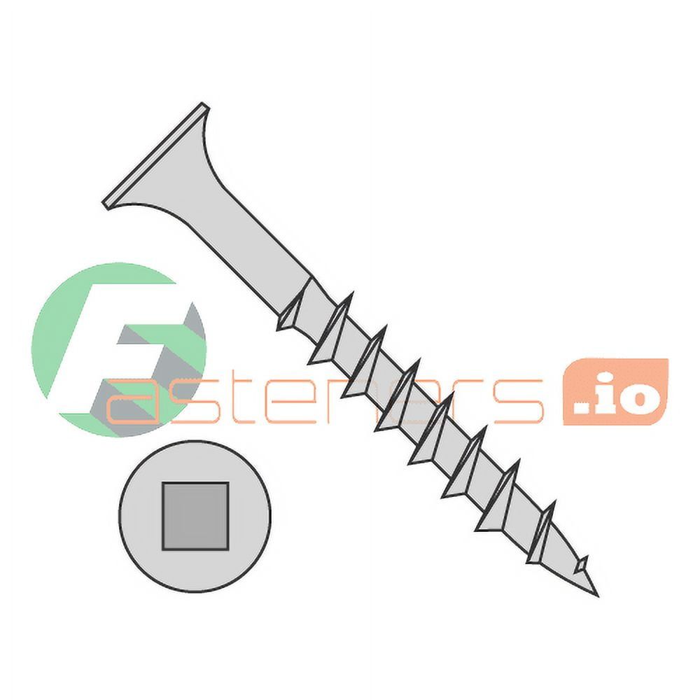 #6 x 1" Deck Screws / Square / Bugle Head / Steel / Dacrotized ...