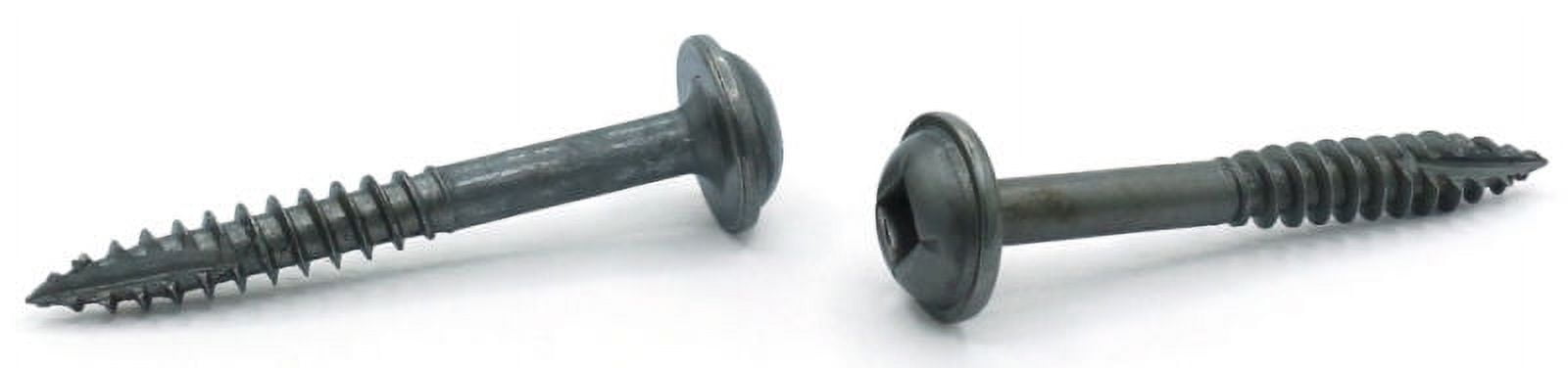 #6 x 1" Deep Thread Wood Screws / Pocket Hole / Square Drive / Modified ...