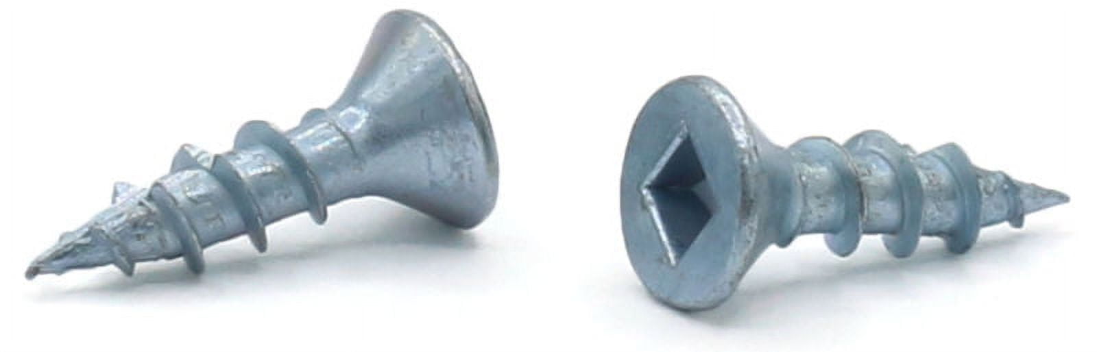 #6 x 1" Deep Thread Wood Screws / Square Drive / Flat Head / Type 17 Pt ...