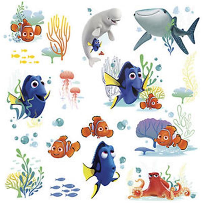 6 x 10.5 ft. Ultra-Strippable Finding Dory Chair Rail Prepasted Mural ...