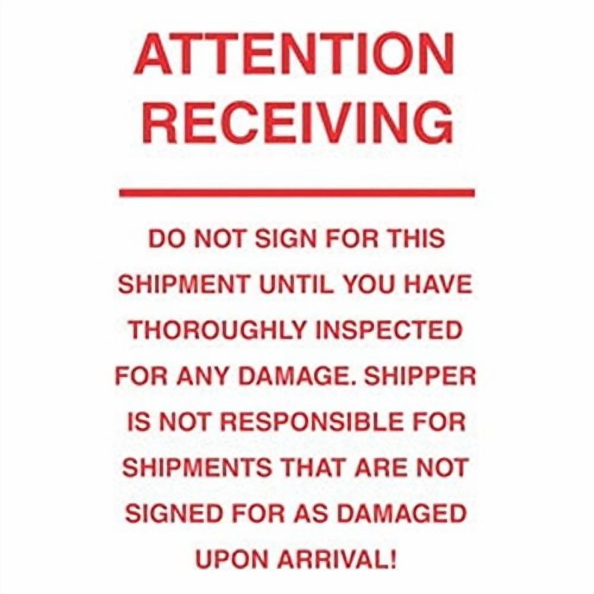 6" x 10" Attention Receiving Labels (250 per Roll) - Walmart.com