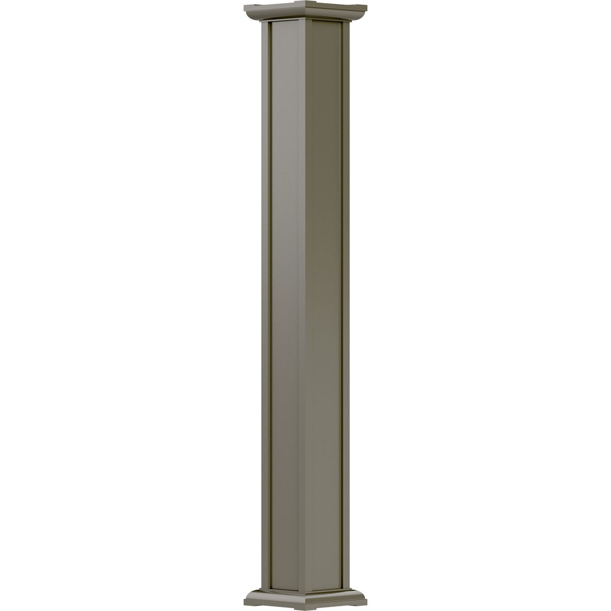 6" x 10' Endura-Aluminum Acadian Style Column, Square Shaft (Load ...
