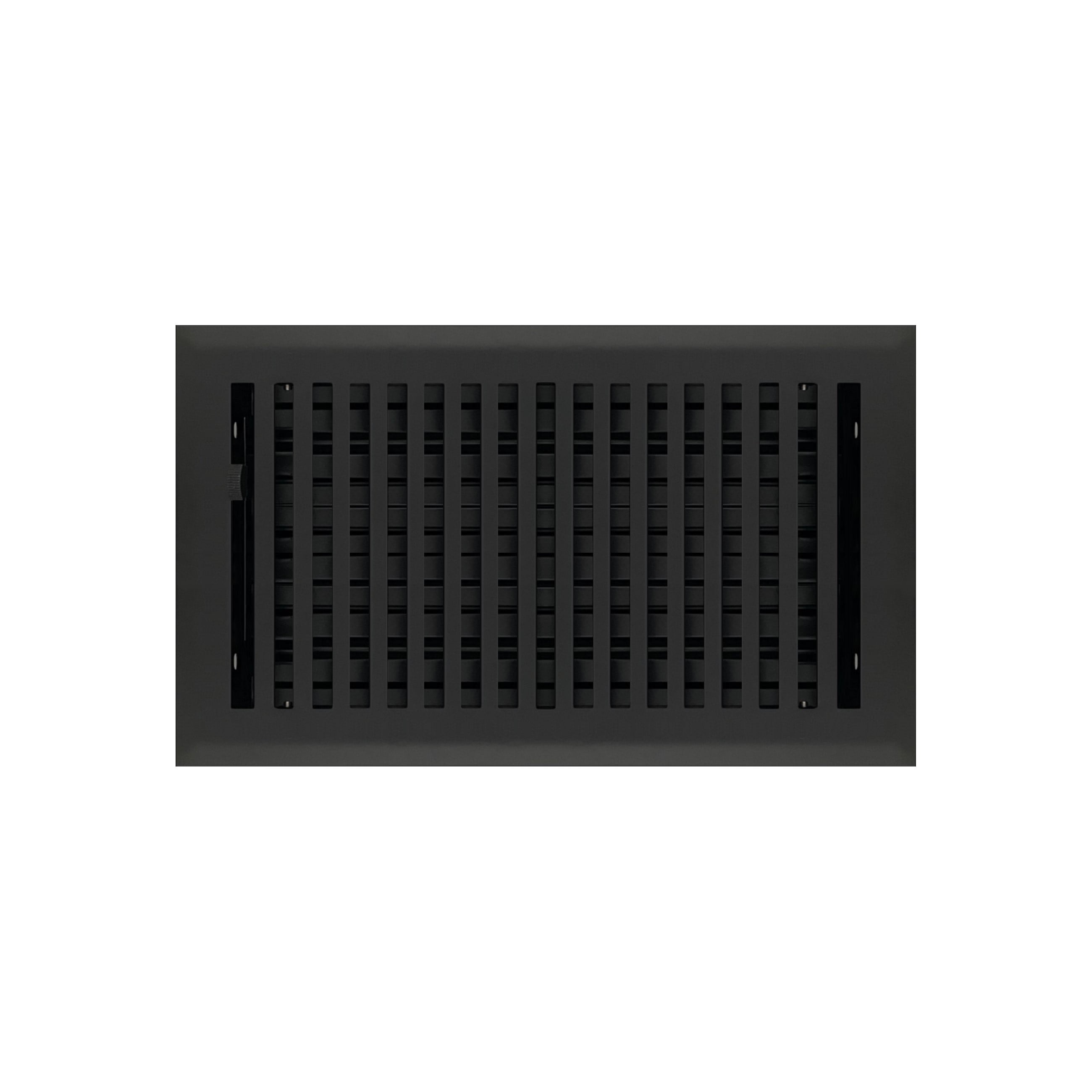 6" x 10" Flat Black Contemporary Style Floor Register - Decorative Vent ...