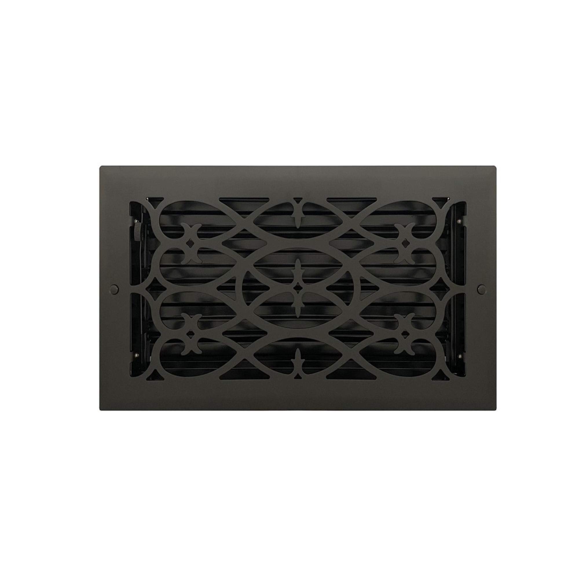 6" x 10" Flat Black Victorian Style Floor Register - Decorative Vent ...