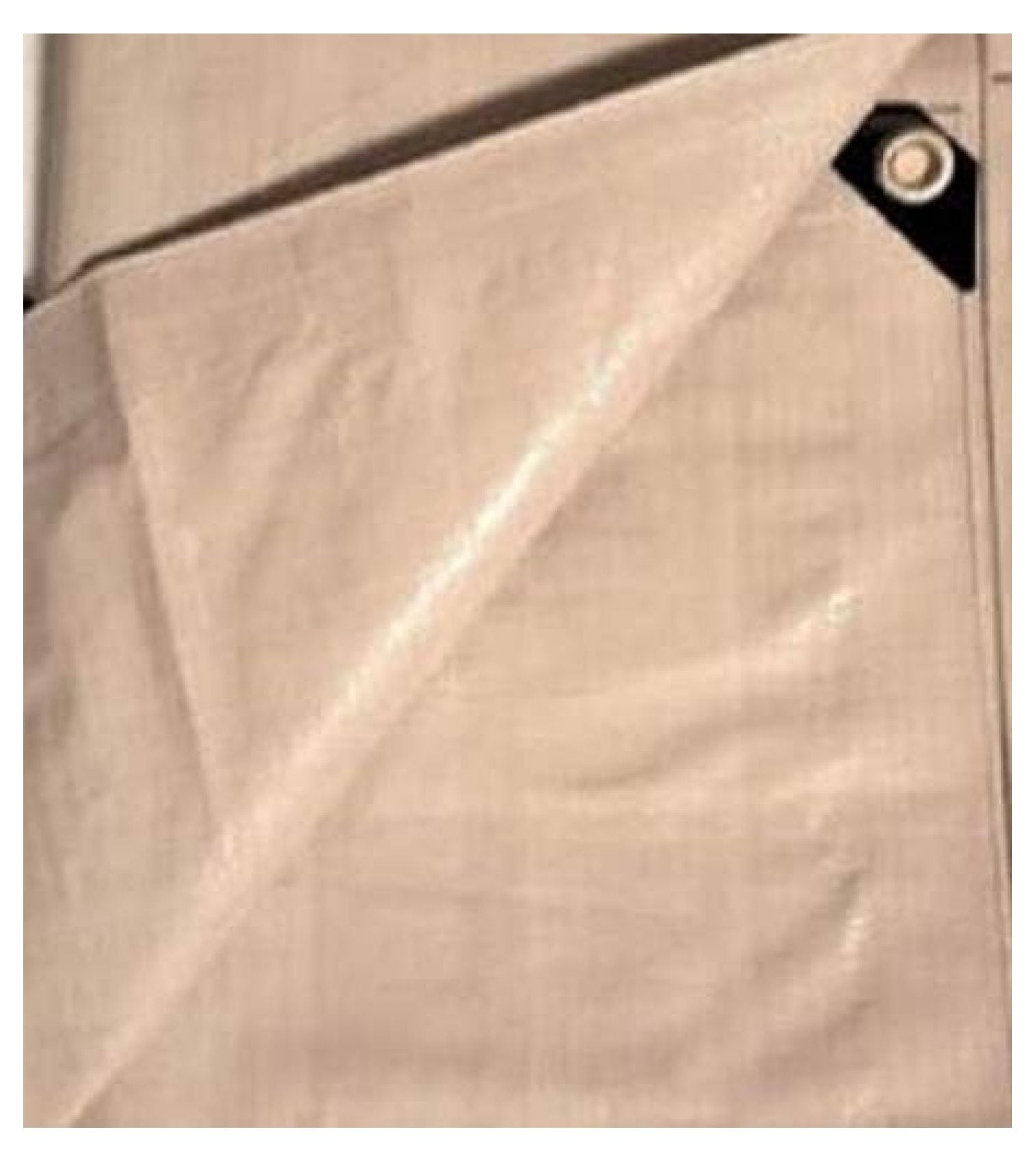6' x 10' Tan Beige Heavy Duty Waterproof 12 mil Tarp with Grommets ...