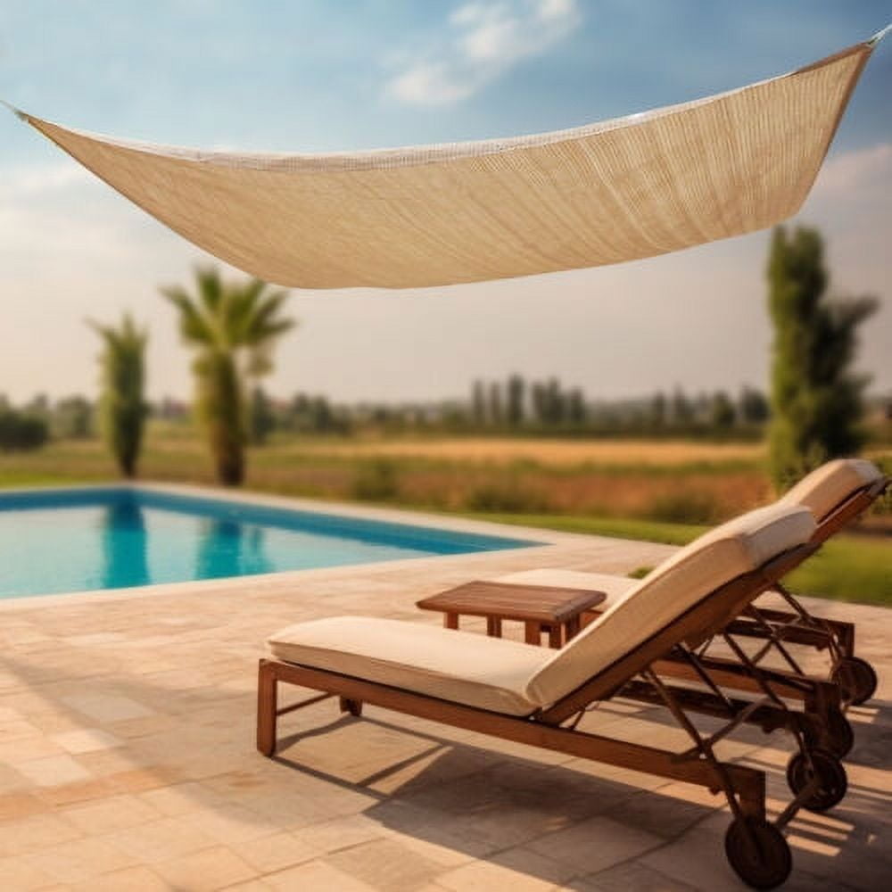6' x 12' Rectangle Square Sun Shade Sail Canopy Fabric Cover Outdoor ...