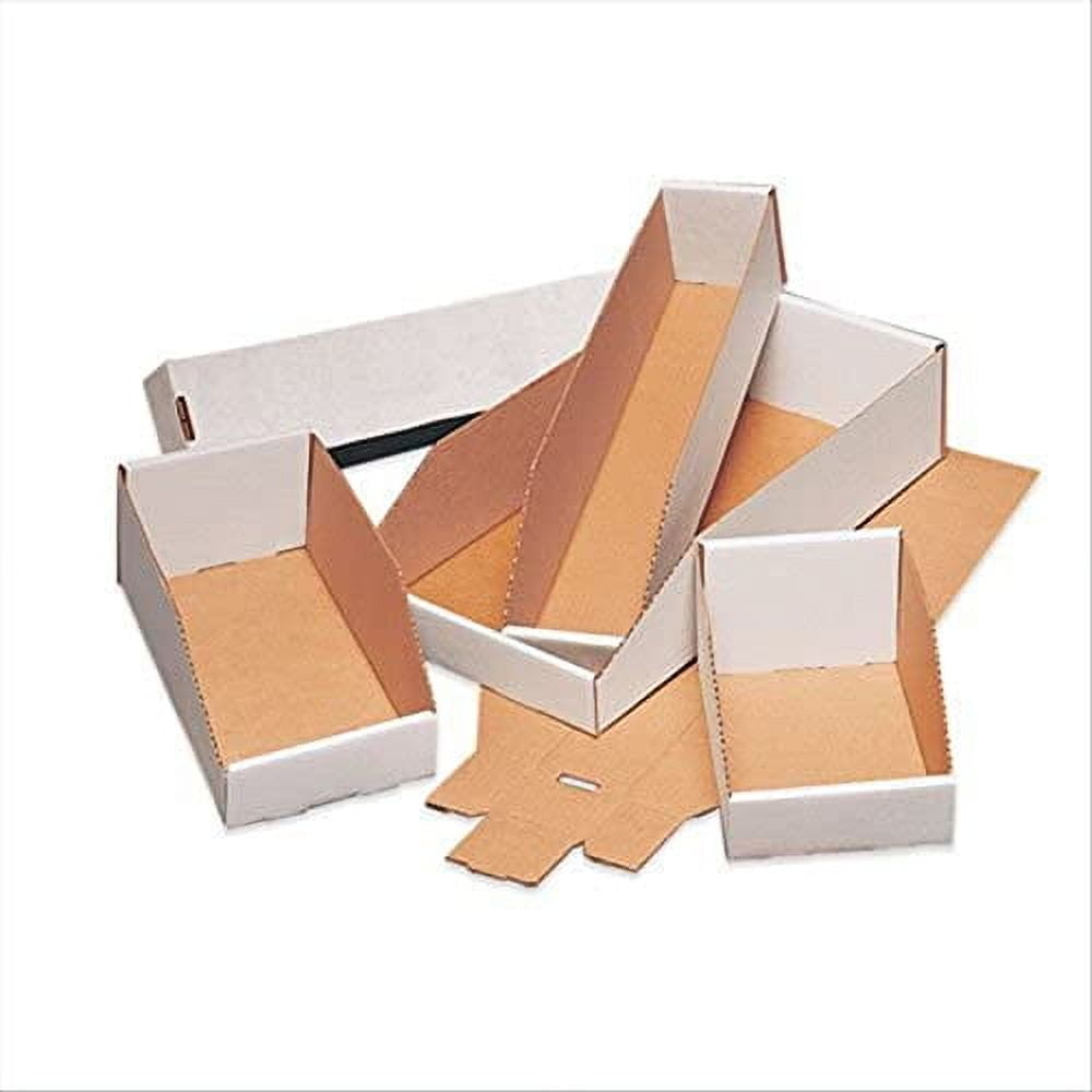 6 x 12 x 4 1/2" White Bin Boxes - Walmart.com