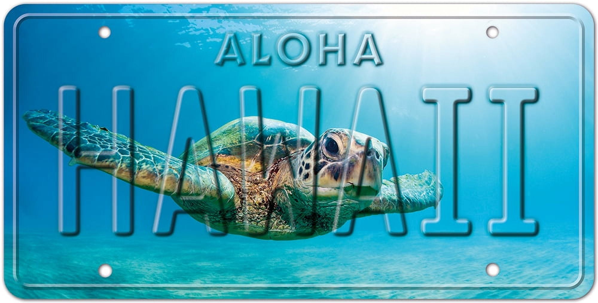 6 x 12in Vintage Aloha Hawaii Embossed Photo License Plate - Honu Flare ...