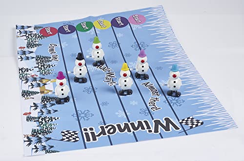 6 x 13 (inch) English Christmas Table Decorations - Racing Snowman Game ...