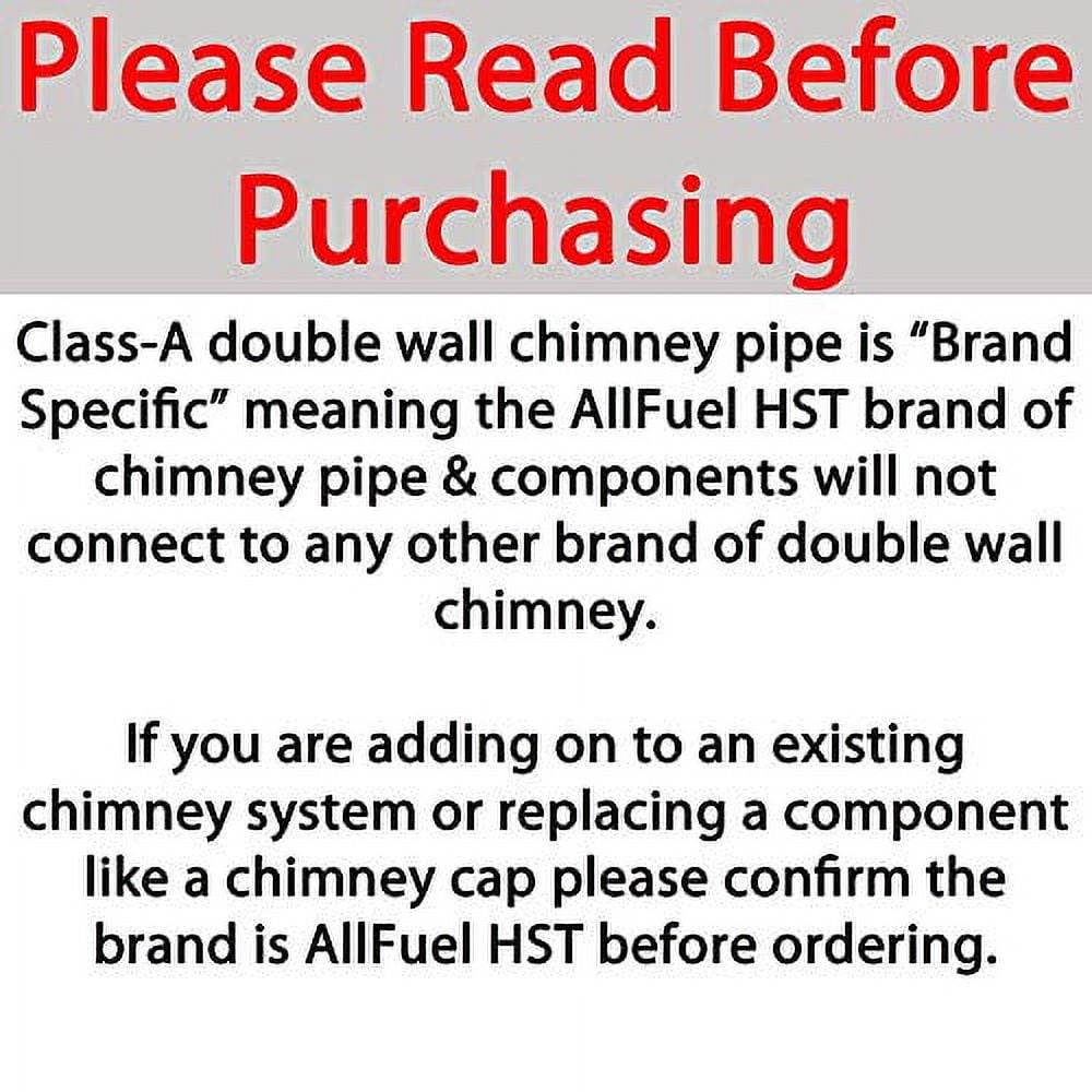 6" x 18" 304 Stainless Steel All Fuel Class-A Double Wall Insulated ...