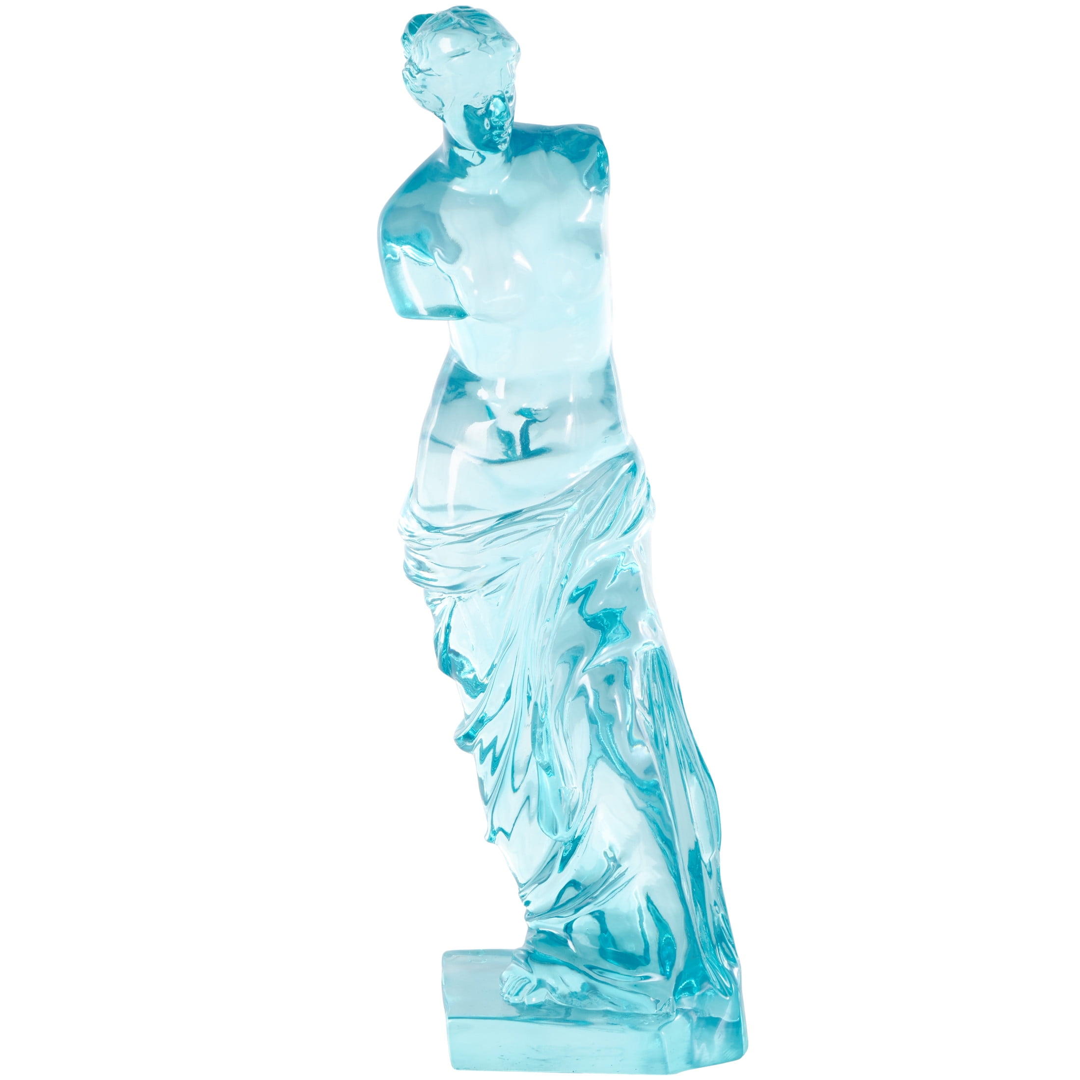 DecMode Light Blue Resin Tinted Woman Sculpture - Home Decor - Walmart.com