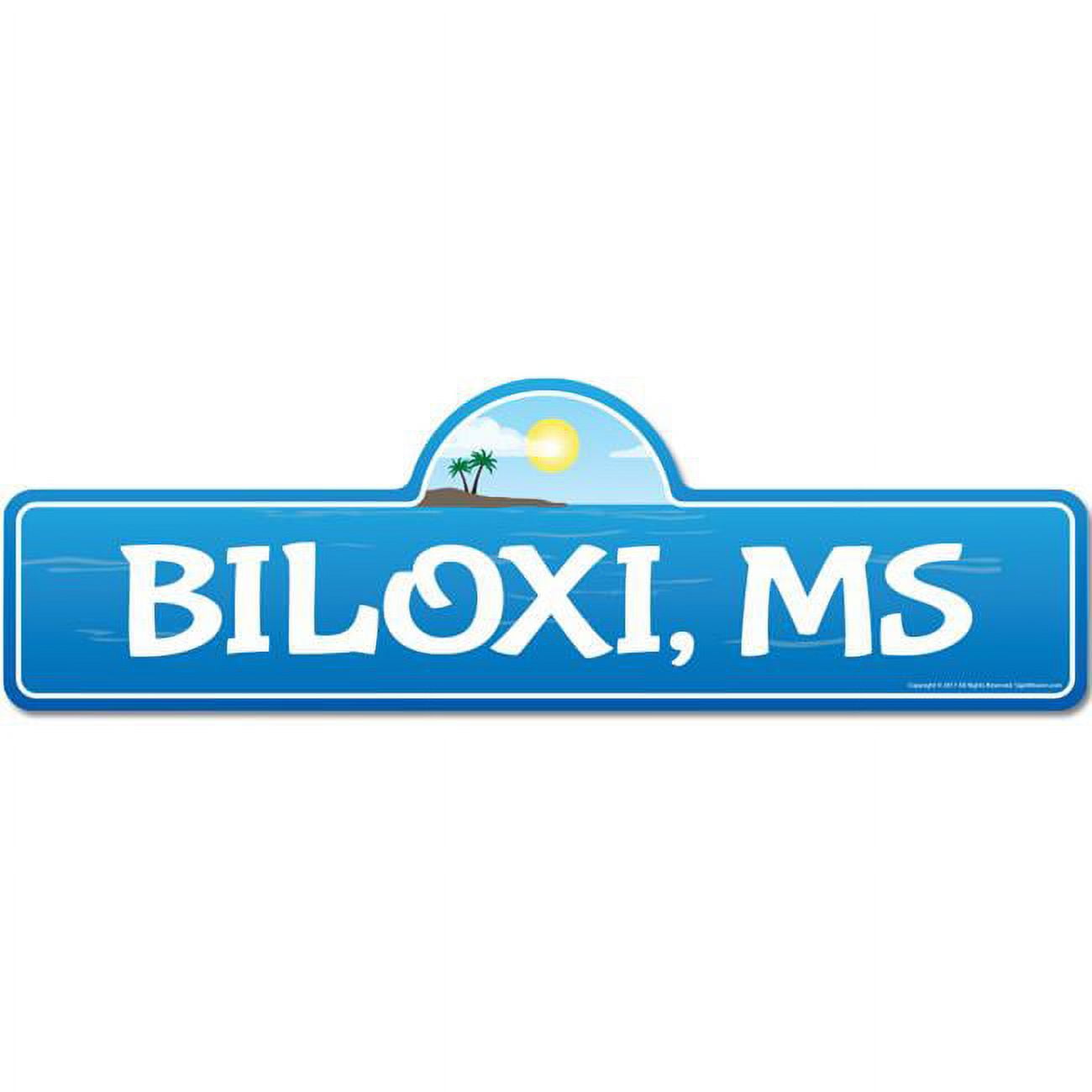 6 x 18 in. Beach Street Sign - Biloxi, MS Mississippi - Walmart.com
