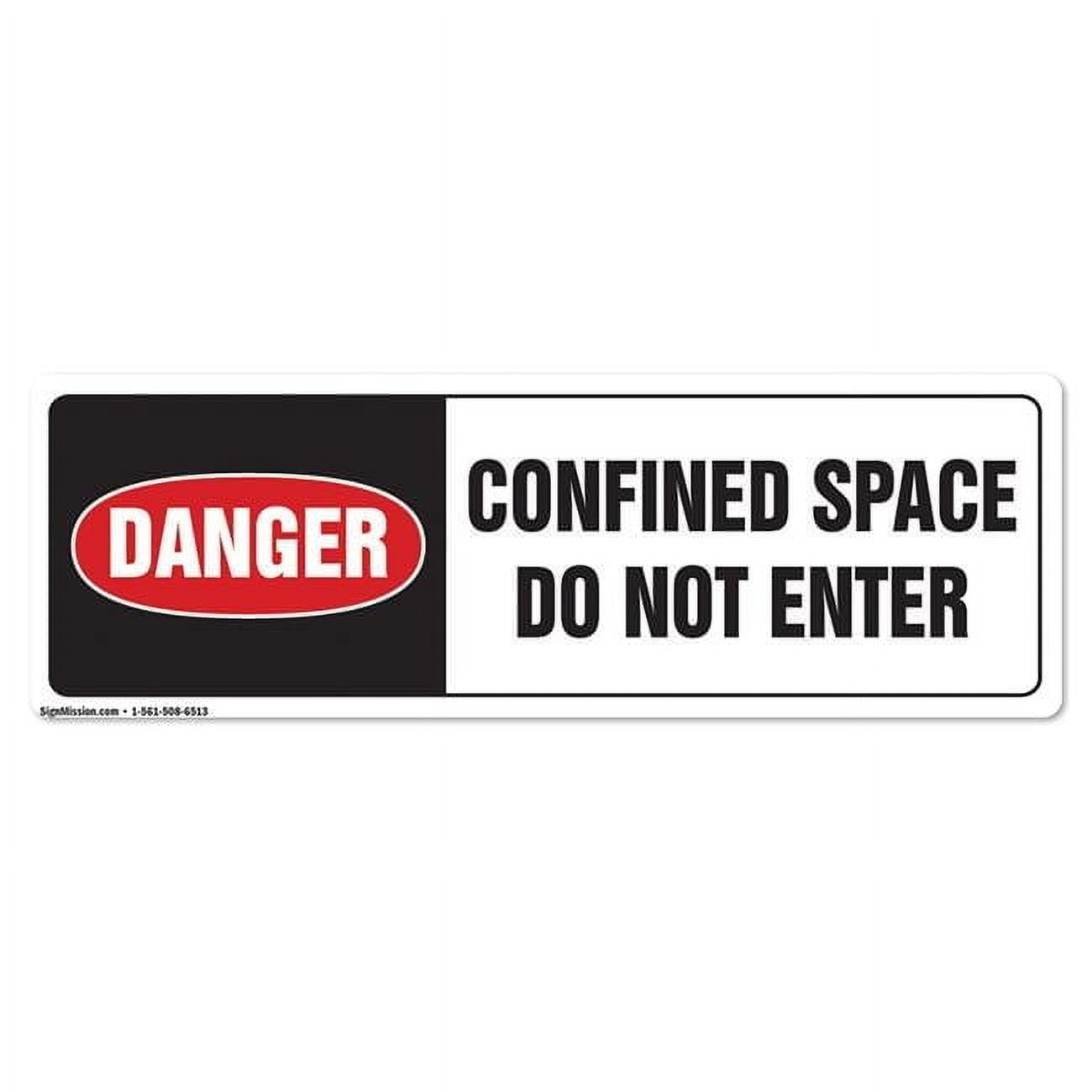 6 x 18 in. Non-Slip Floor Marker Vinyl Decal - Confined Space - Walmart.com