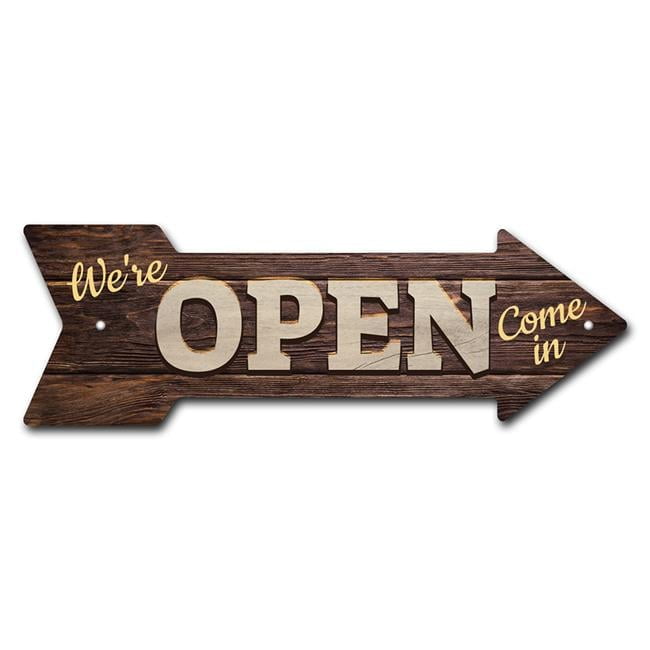 6 x 18 in. Open Arrow Sign - Walmart.com