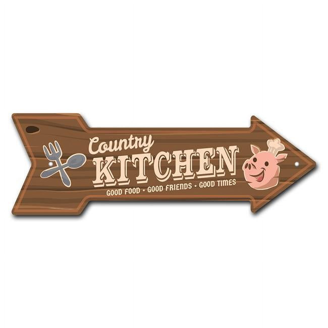 6 x 18 in. Wide Country Kitchen Arrow Sign - Walmart.com