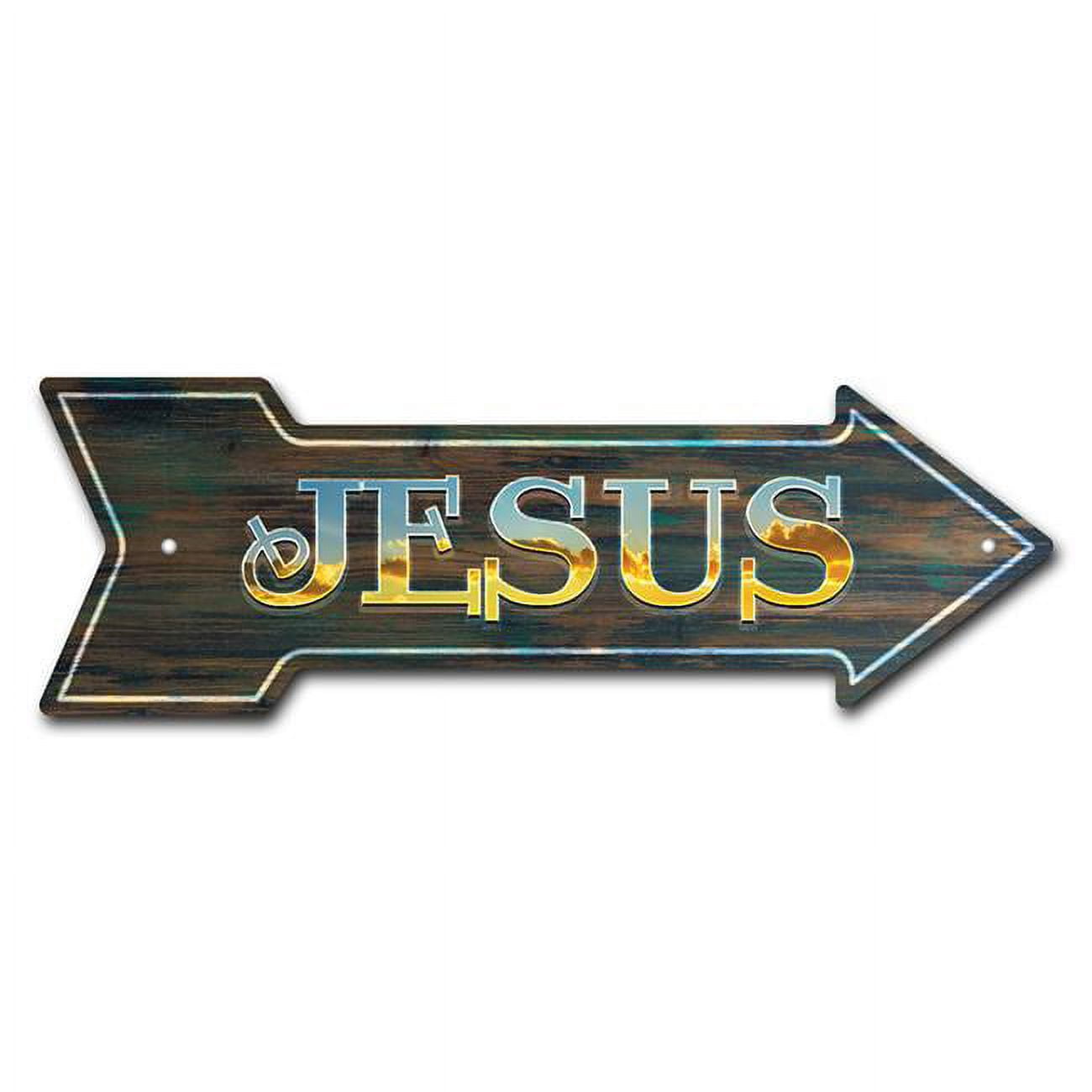 6 x 18 in. Wide Jesus Arrow Sign - Walmart.com