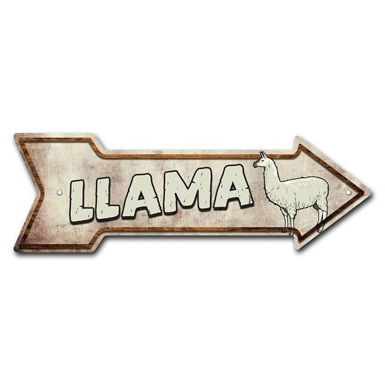 6 x 18 in. Wide Llamas Arrow Sign - Walmart.com