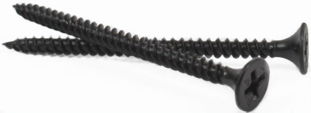 #6 x 2 1/4" Fine Drywall Screws / Phillips / Bugle Head / Steel / Black ...