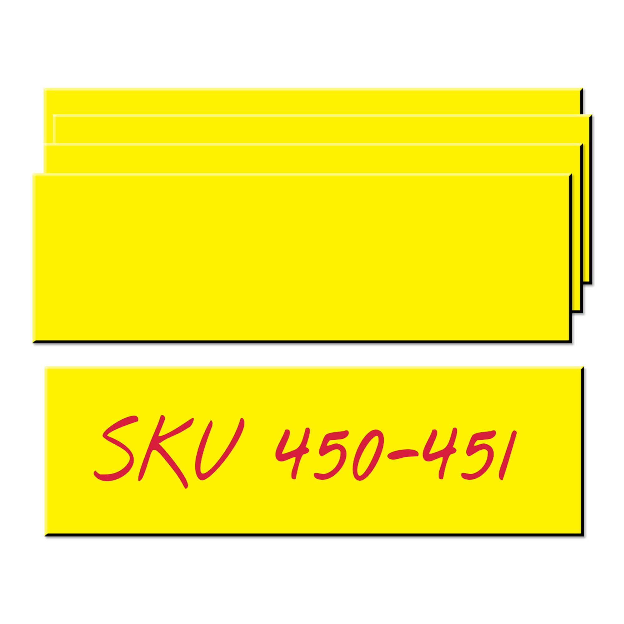 6 x 2 Dry Erase Magnetic Rack/Shelf Labels - Yellow - 10/Pack - Walmart.com