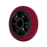 6" x 2" RED POLYURETHANE ON BLACK POLYOLEFIN CORE - 900 lbs Capacity ...