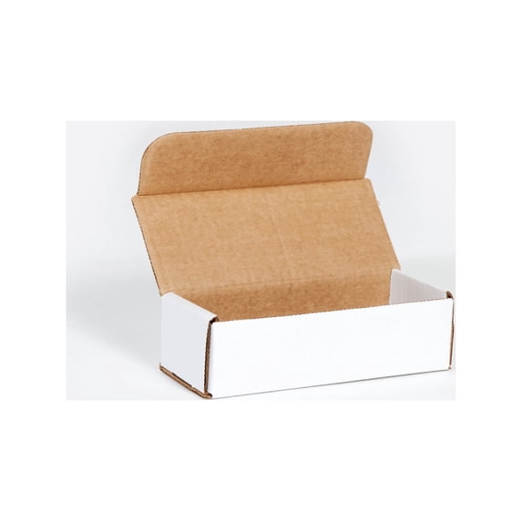 SSBM 6 x 2 x 2" White Corrugated Mailer Boxes Essential Packing Moving ...