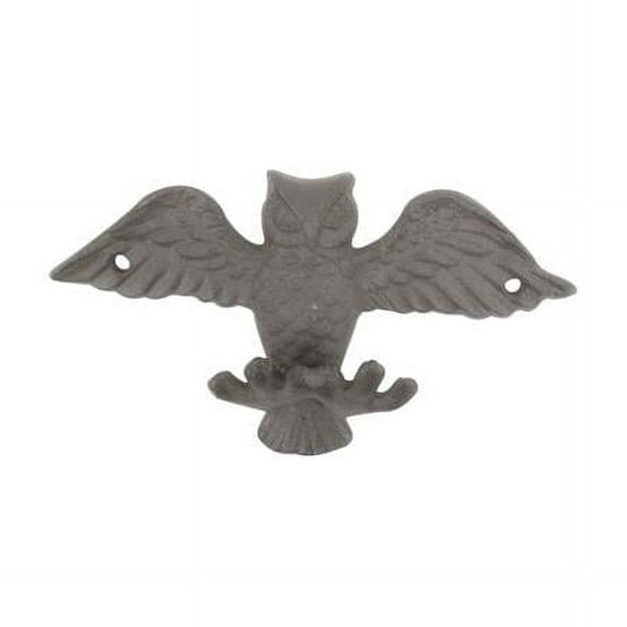 6 x 2 x 3.5 in. Cast Iron Flying Owl Decorative Metal Talons Wall Hooks ...