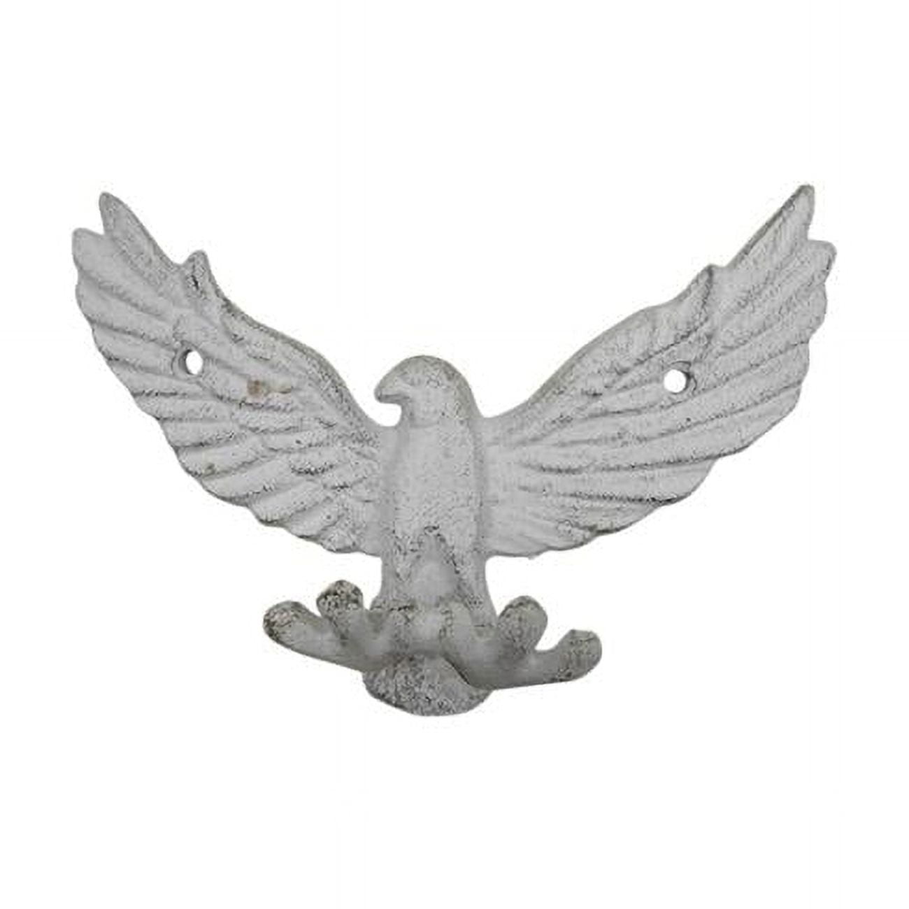 6 x 2 x 3.5 in. Whitewashed Cast Iron Flying Eagle Decorative Metal ...