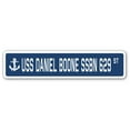 6 x 24 in. A-16 Street Sign - USS Daniel Boone SSBN 629 - Walmart.com