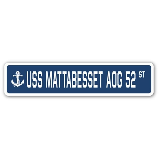 6 x 24 in. A-16 Street Sign - USS Mattabesset AOG 52 - Walmart.com