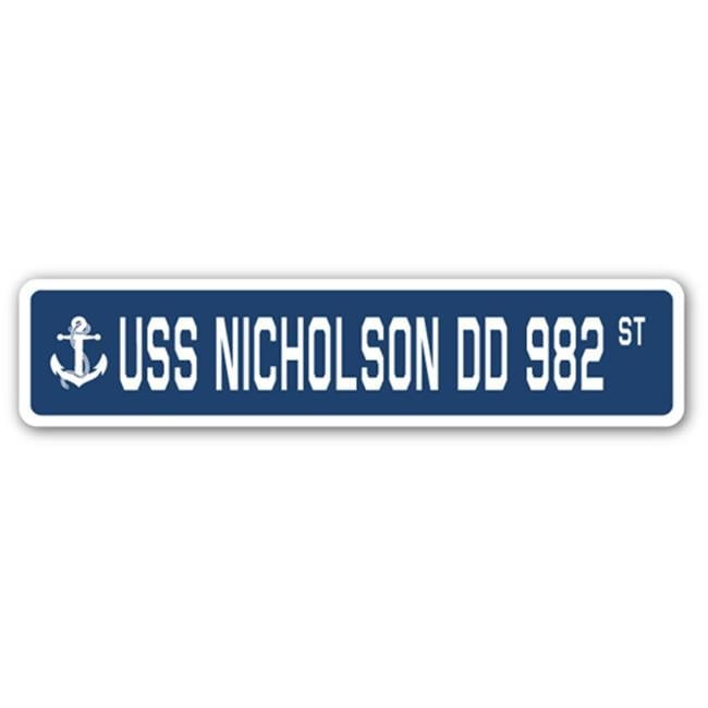 6 x 24 in. A-16 Street Sign - USS Nicholson DD 982 - Walmart.com