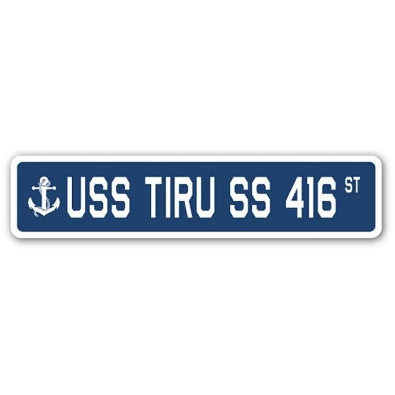 6 x 24 in. A-16 Street Sign - USS Tiru SS 416 - Walmart.com